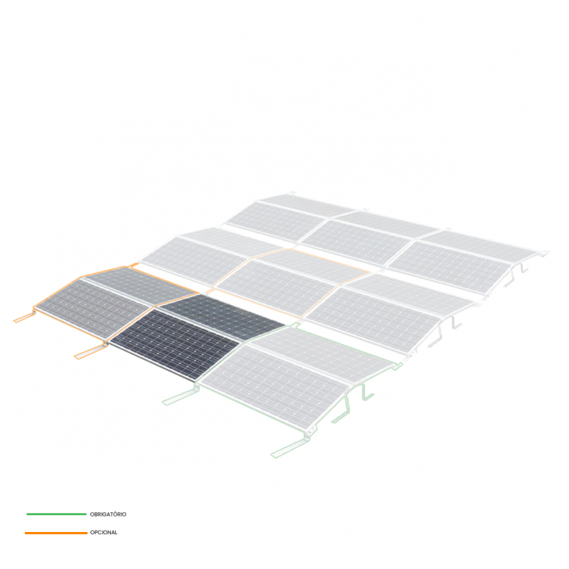 KIT 3 Aerocompact East-West Structure CompactFlat S Flat Roofs