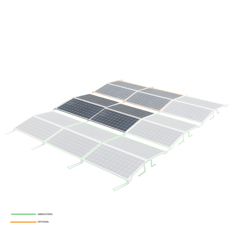KIT 4 Aerocompact East-West Structure CompactFlat S Flat Roofs