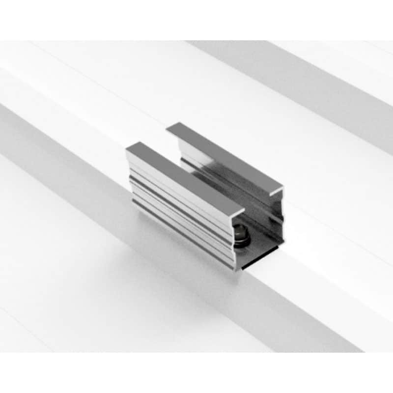 100mm Sunfer SG3 horizontal section in aluminum for metal roof